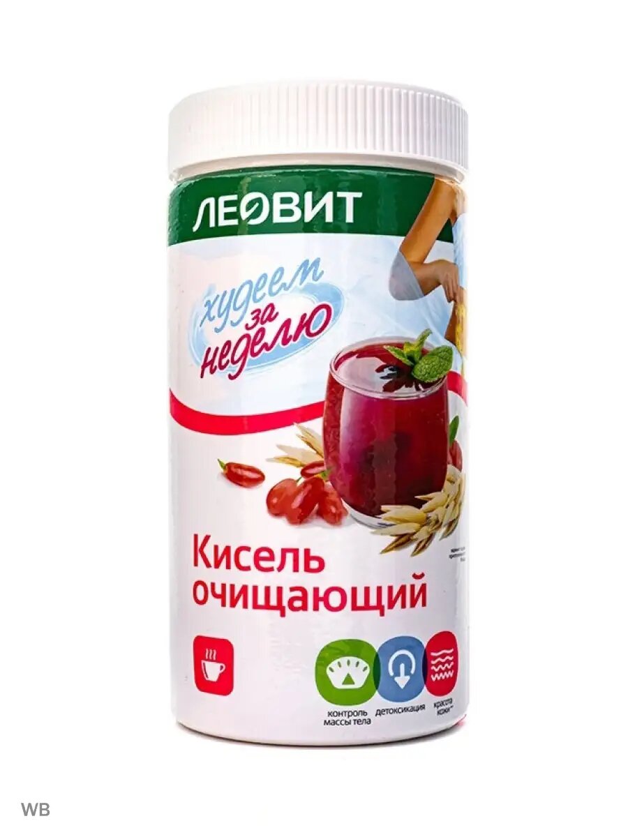 Кисель Леовит очищающий, для тонуса и укрепления, 400г, порошок