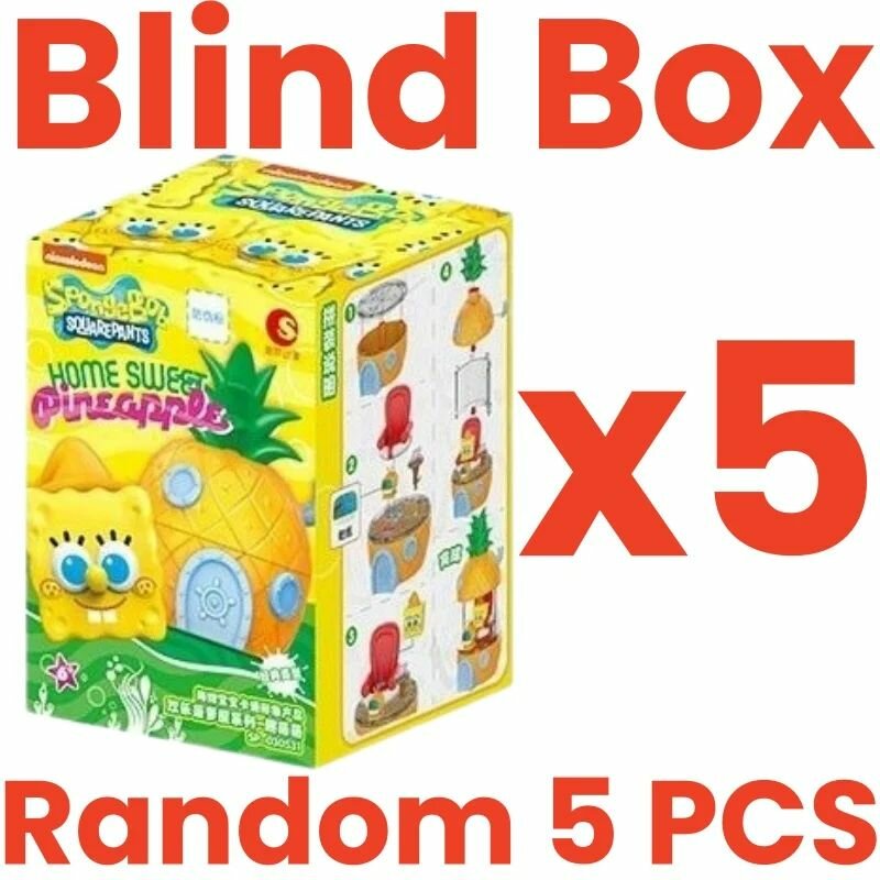 Игрушечная Модель Blind Box Губка Боб: Стильный Ананасовый Дом
