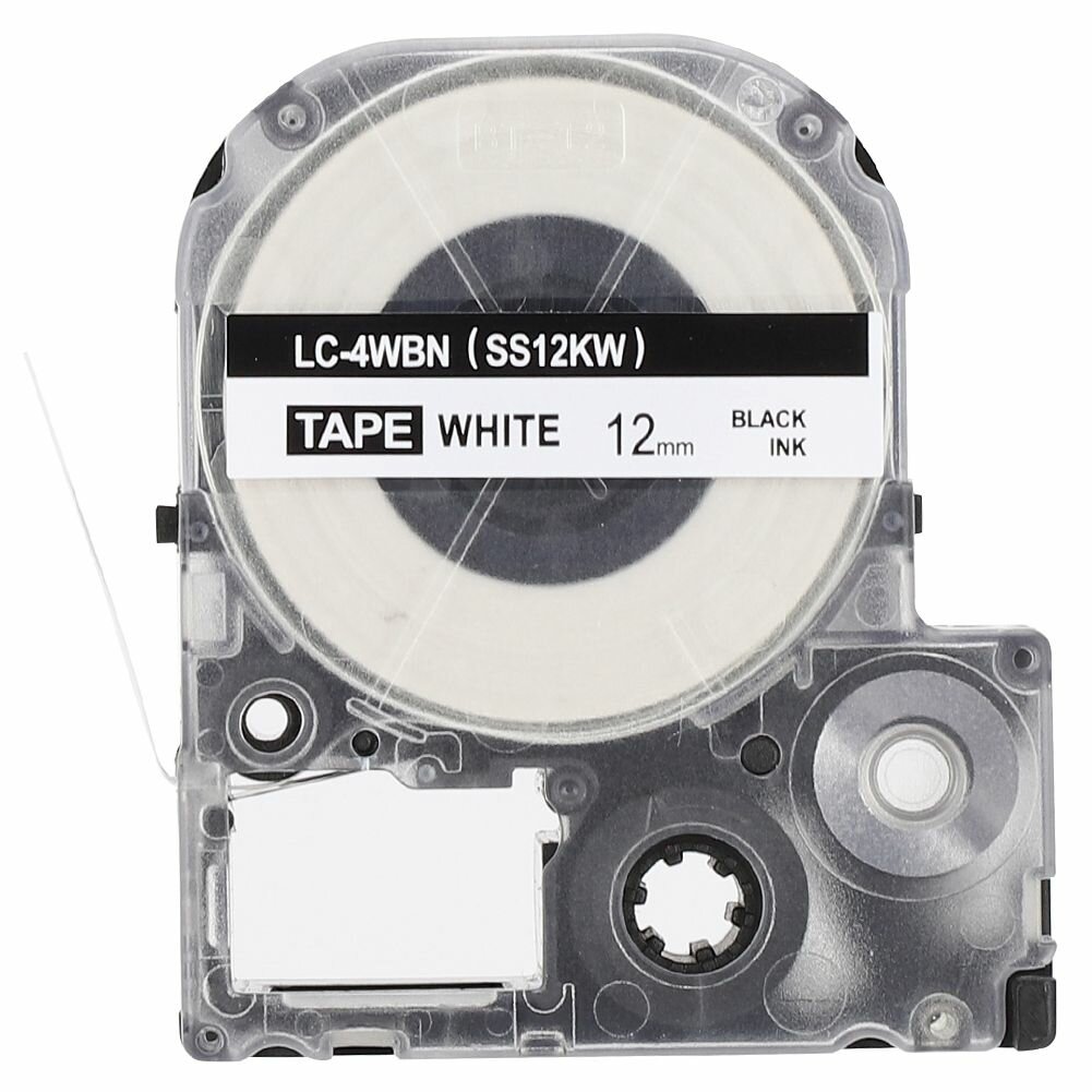 Лента с этикетками для принтера KING JIM/EPSON, бумага для печати, офисные принадлежности (12 мм, черный на белом)