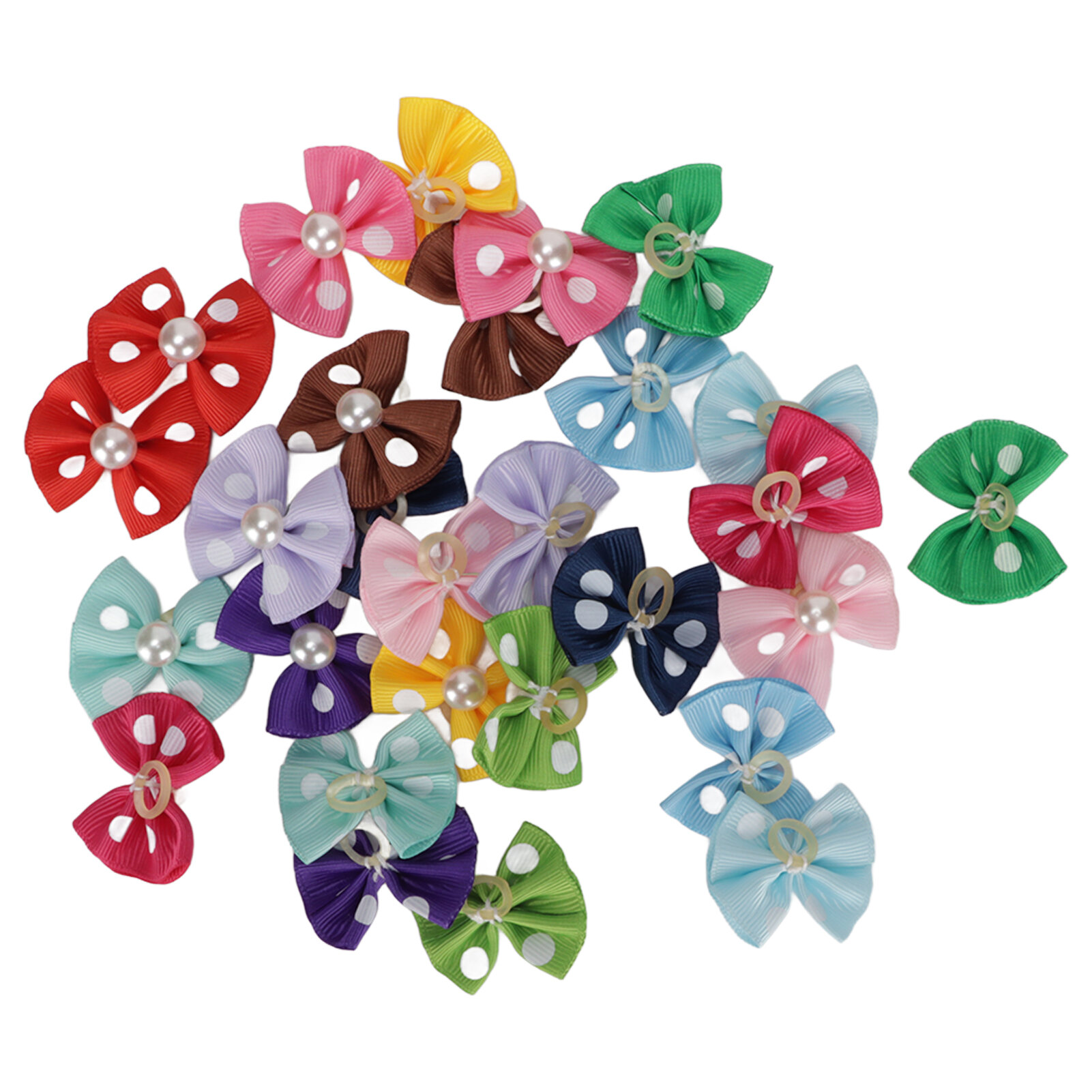 28 шт, бантики для собак, милый привлекательный головной убор для собак с резинками для маленьких собак, кошек, лошадей, кукол, девочек