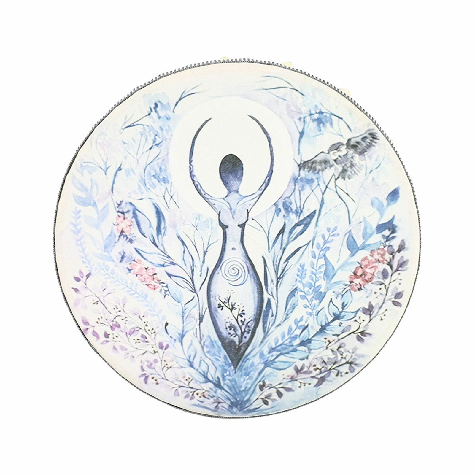 Сибирский шаманский бубен. Духовный бубен ручной работы с барабанной палочкой для шаманской музыки и ритуального подарка в виде домашнего декора.