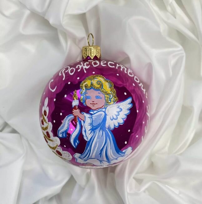 Шар на елку 85мм "Рождественская сказка"