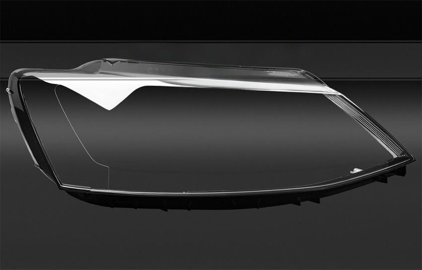 Стекло фары для Volkswagen Jetta (2010-2018), правое, поликарбонат