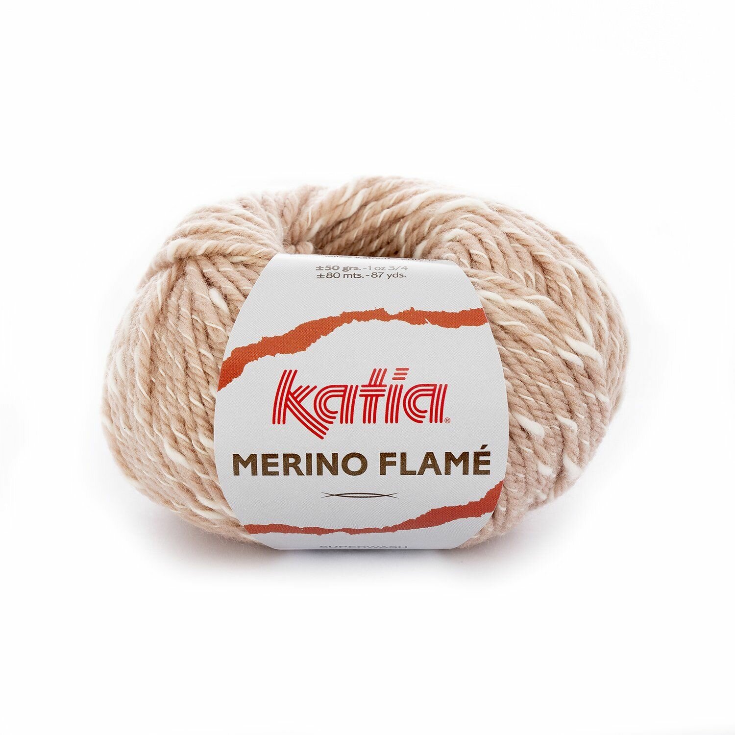 Пряжа для вязания Katia Merino Flame (103 Rose-Off-white)