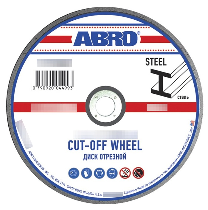 Круг отрезной ABRO / Абро CD-23018-R по металлу и нержавеющей стали, абразив на бакелитовой связке, посадочный диаметр 22.23мм, 230мм, толщина 1.8мм / оснастка