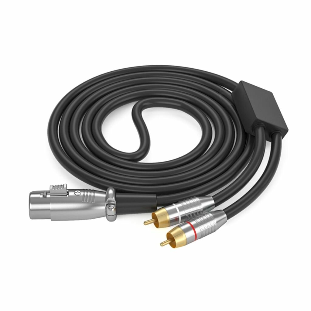 3Pin на 2RCA Y-разветвитель, патчи, кабель, несбалансированный мужской/женский стерео адаптер для подключения динамиков