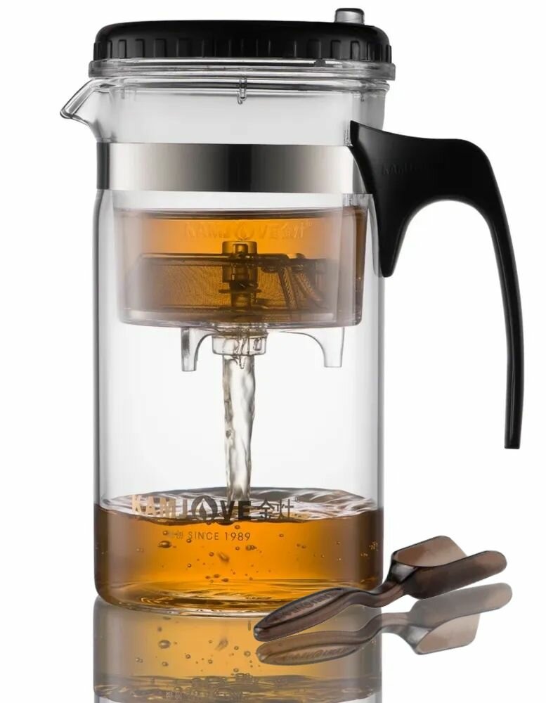 Чайник заварочный Kamjove "типод" с кнопкой для пролива, 1000 мл идеальный выбор для любителей чая гунфу