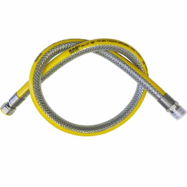 Сильфонная подводка для газа KAS ПВХ покрытие, 1.0 м, г/ш, 1/2"