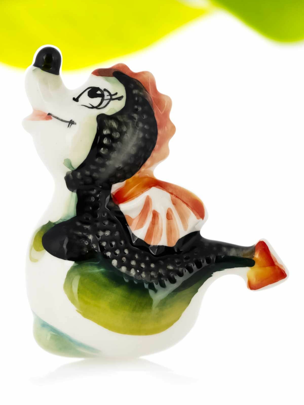 Магнит, Фигурка - Дракон, Гжель, Фарфор, 8 см