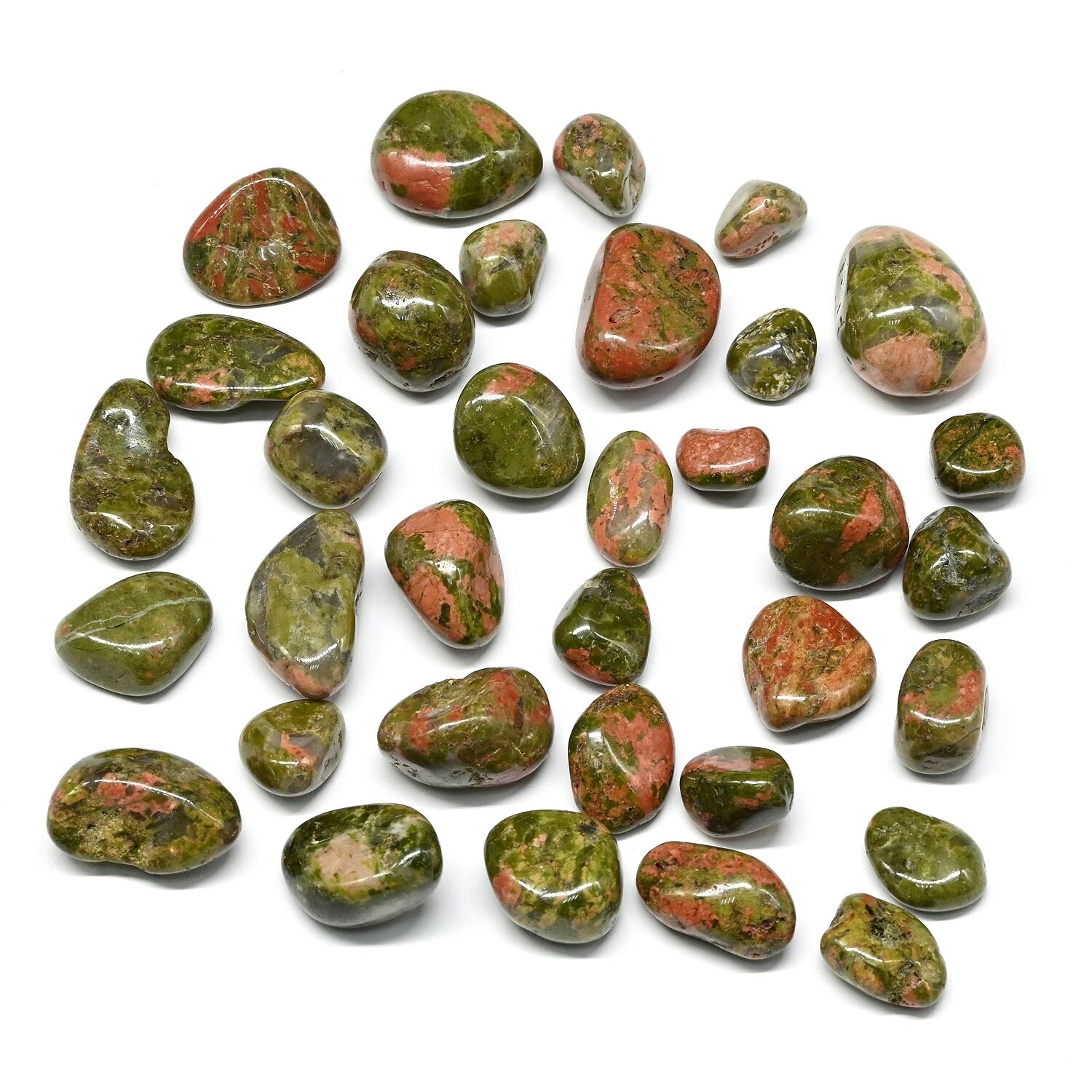 Унакит галтовка фракция 10-20мм, упаковка 100г .