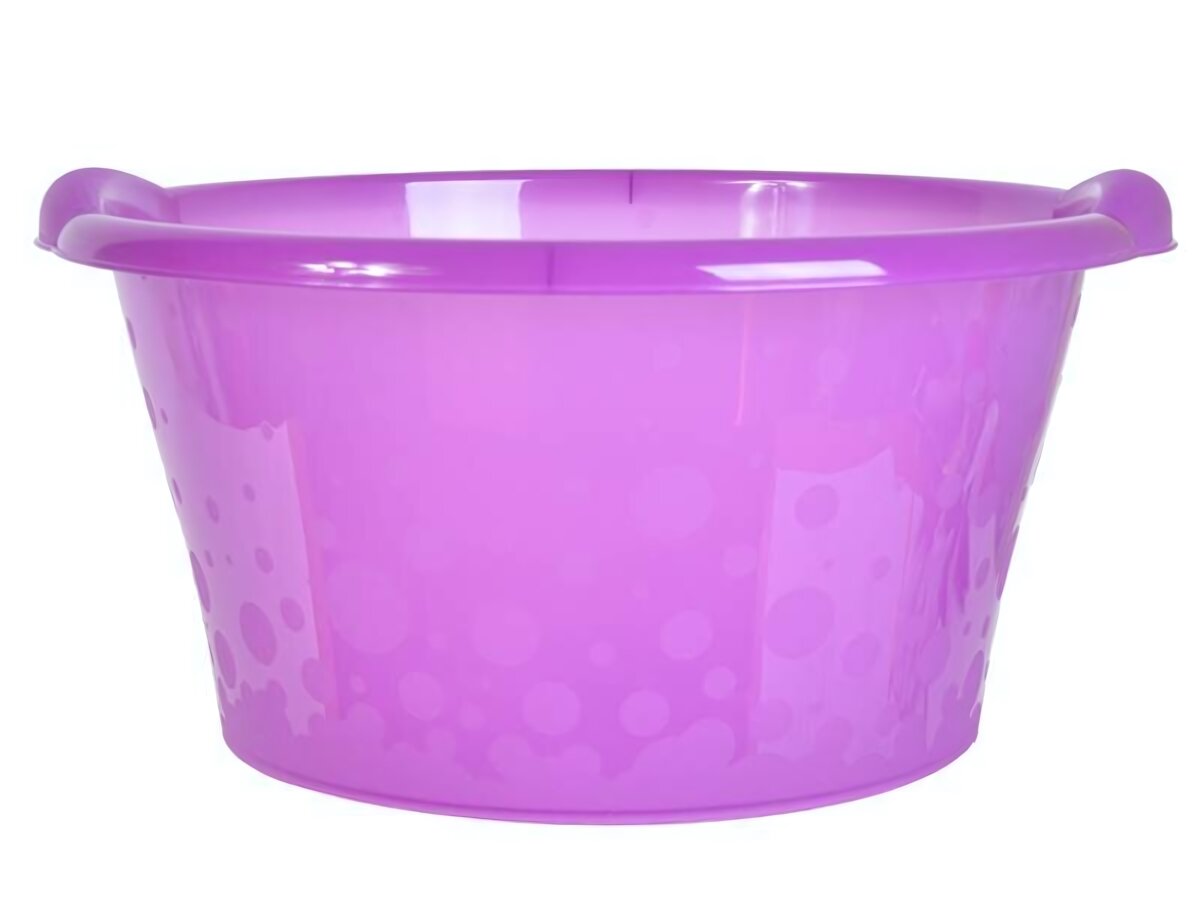 Таз пластиковый 11л, круглый, цвет в ассортименте, для стирки и купания