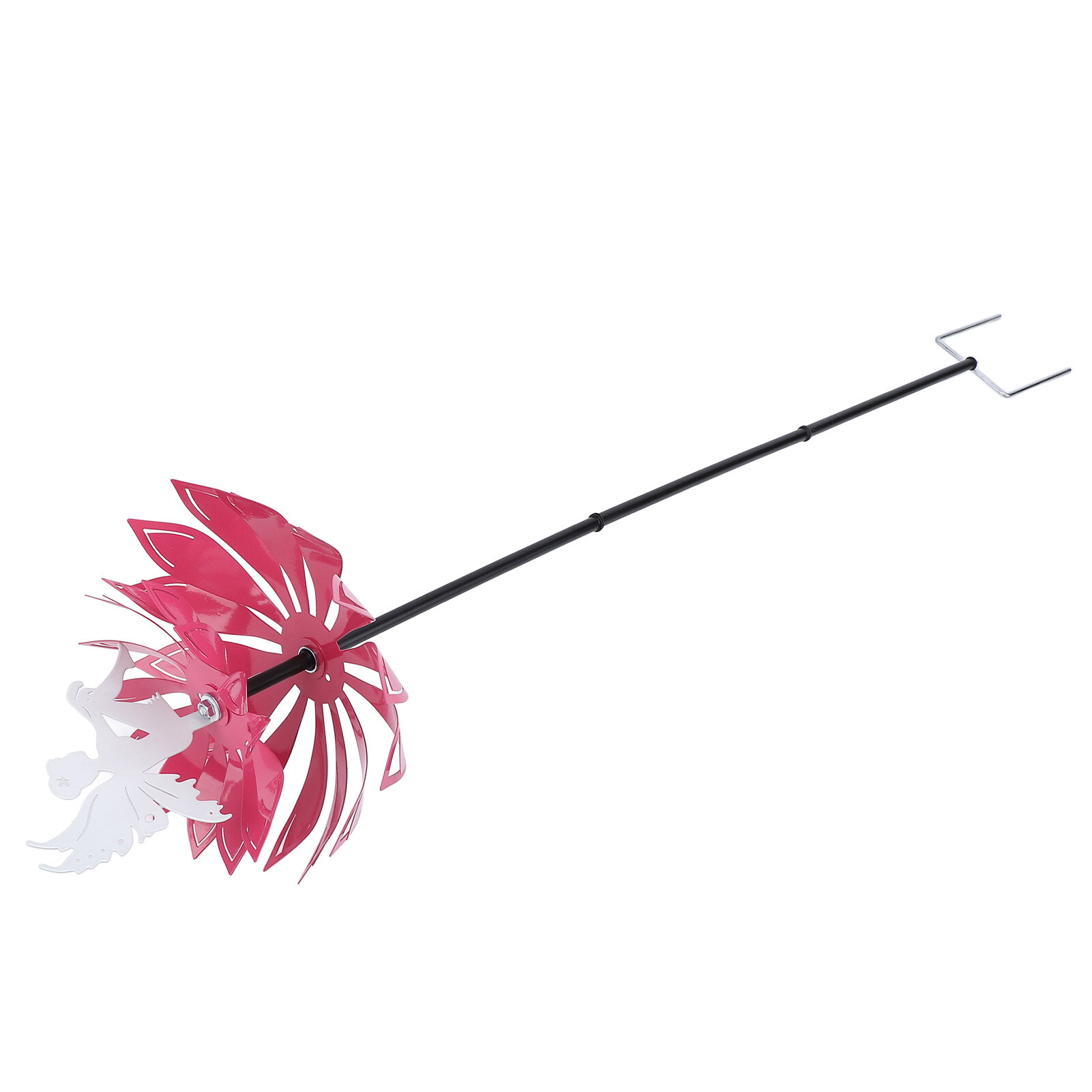 Уличная ветряная мельница, металлический кол, скульптура в виде цветка феи, декоративная ветряная мельница для украшения сада и двора