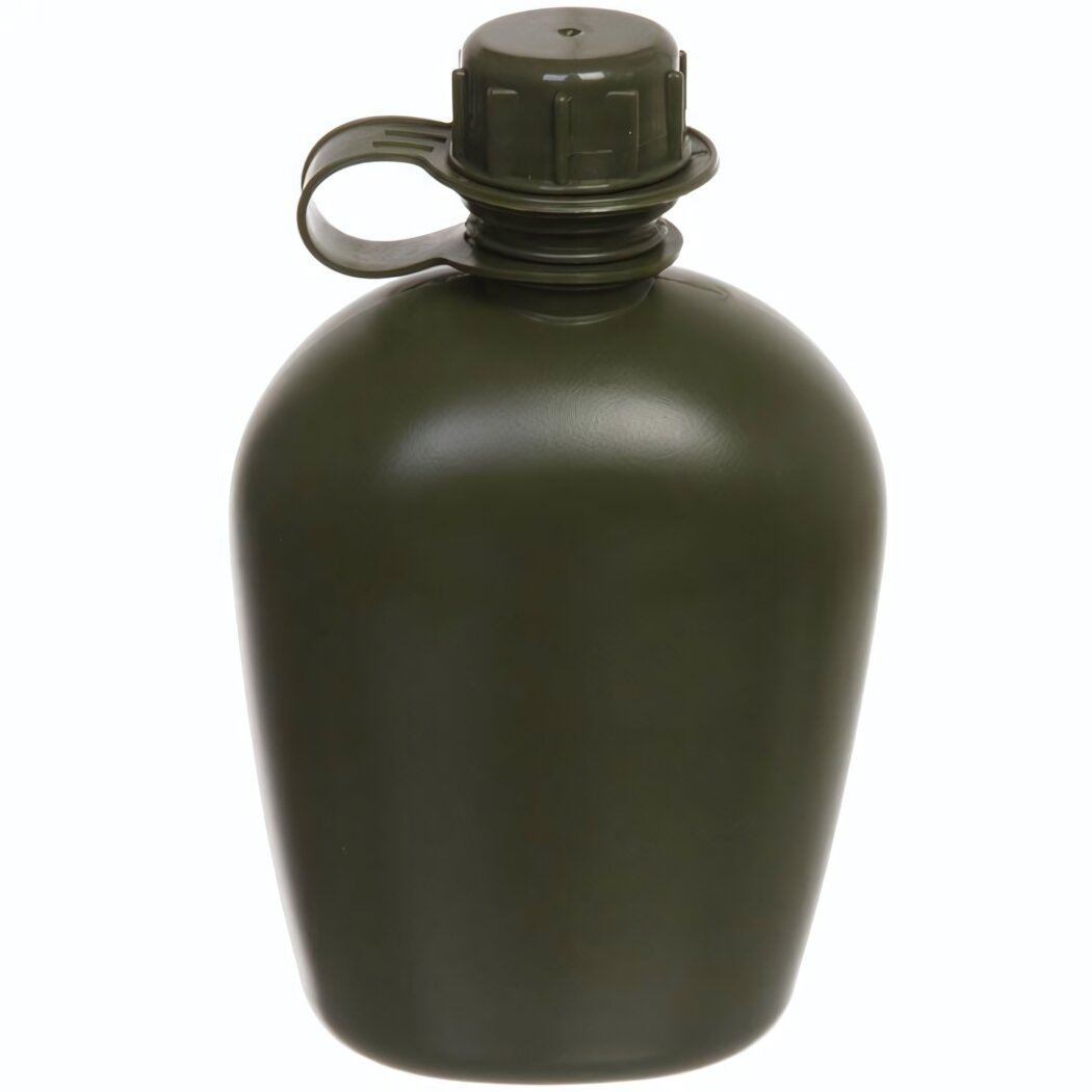 Фляжка туристическая 0,7л, легкая, темно-зеленая, пластиковая, для походов