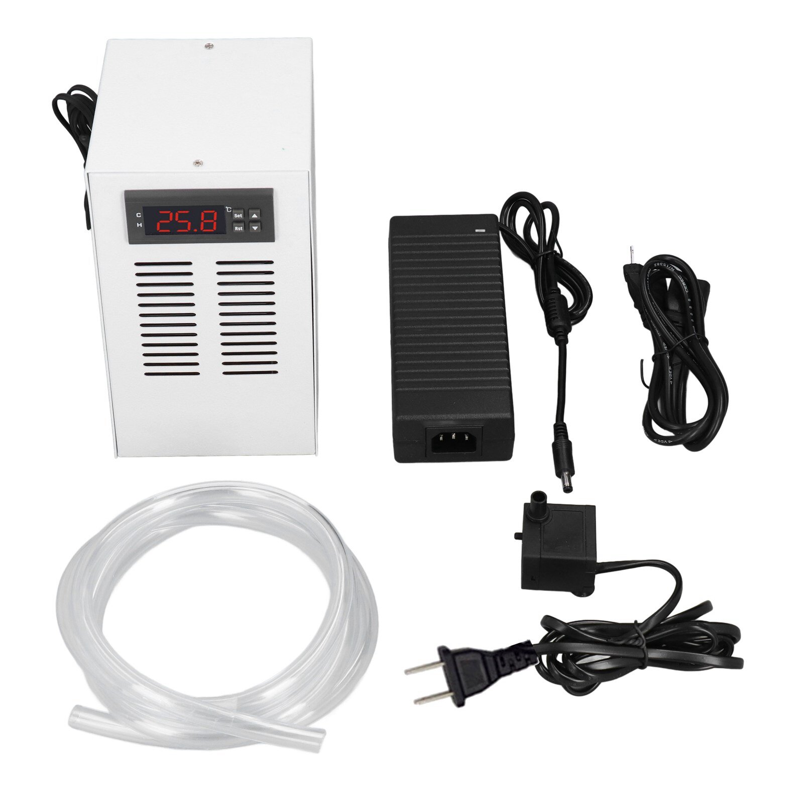 Охладитель для аквариума 72 Вт, 20 л, система охлаждения и обогрева аквариума с водяным шлангом и насосом.