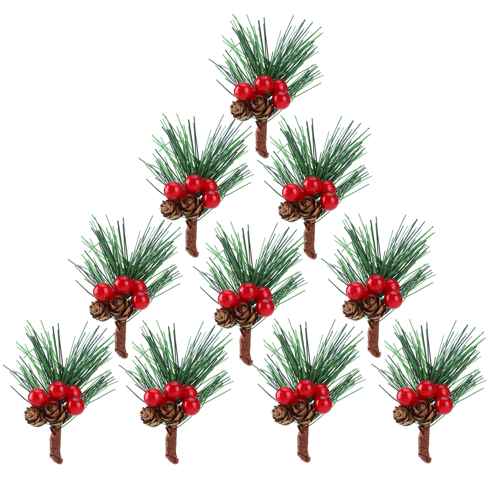 Christmas Pine Cone Artificial Mini Tree Pendant Supplies for DIY Wreath Design
