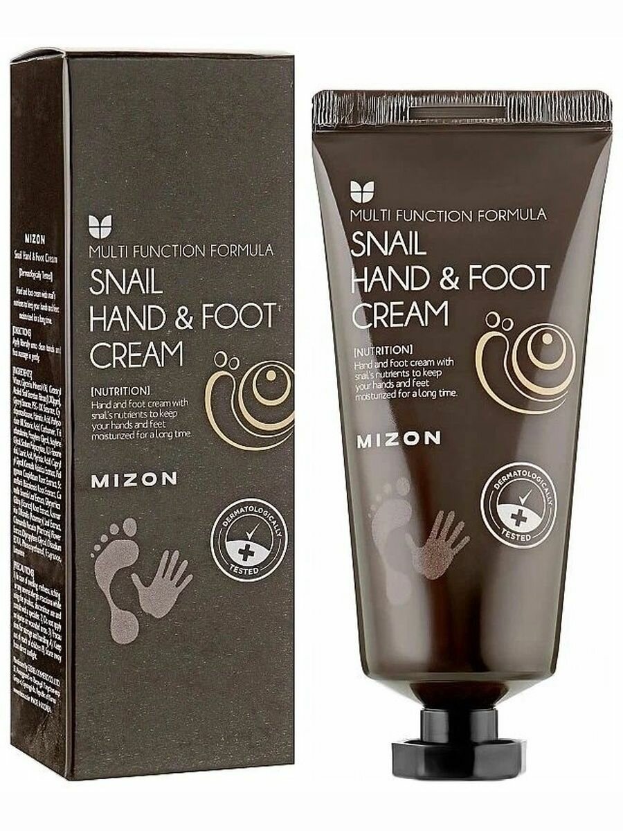 MIZON Крем для рук и ног с муцином улитки SNAIL HAND & FOOT CREAM 100мл