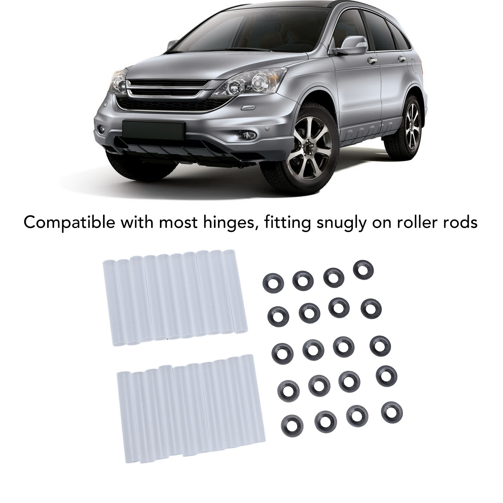 20 комплектов бесшумных роликовых втулок для гаражных ворот с внутренним диаметром 11 мм и длиной 80 мм, гаек для вала ролика, прокладок подшипников для гаражных ворот автомобилей и автофургонов