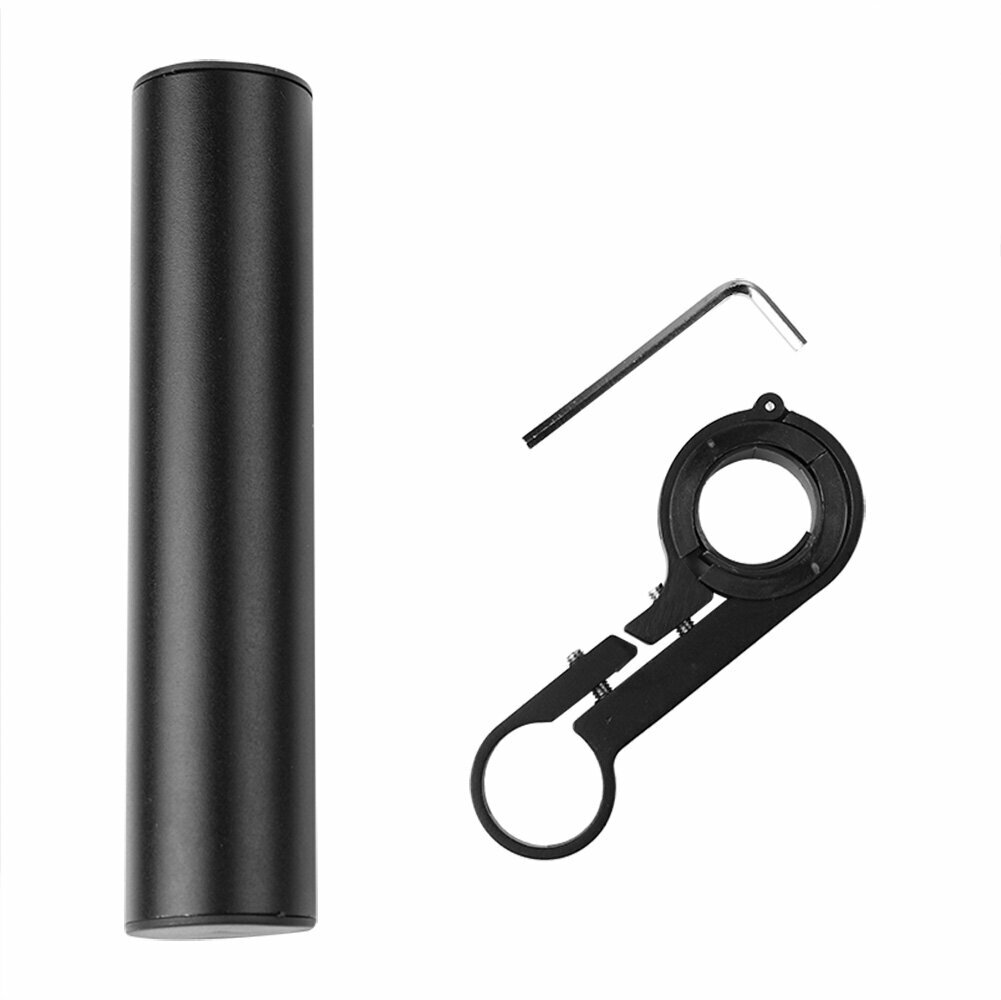 Аксессуары для руля велосипеда, удлинитель рамы, держатель для телефона, велосипедный фонарь (черная трубка из сплава 10 см)