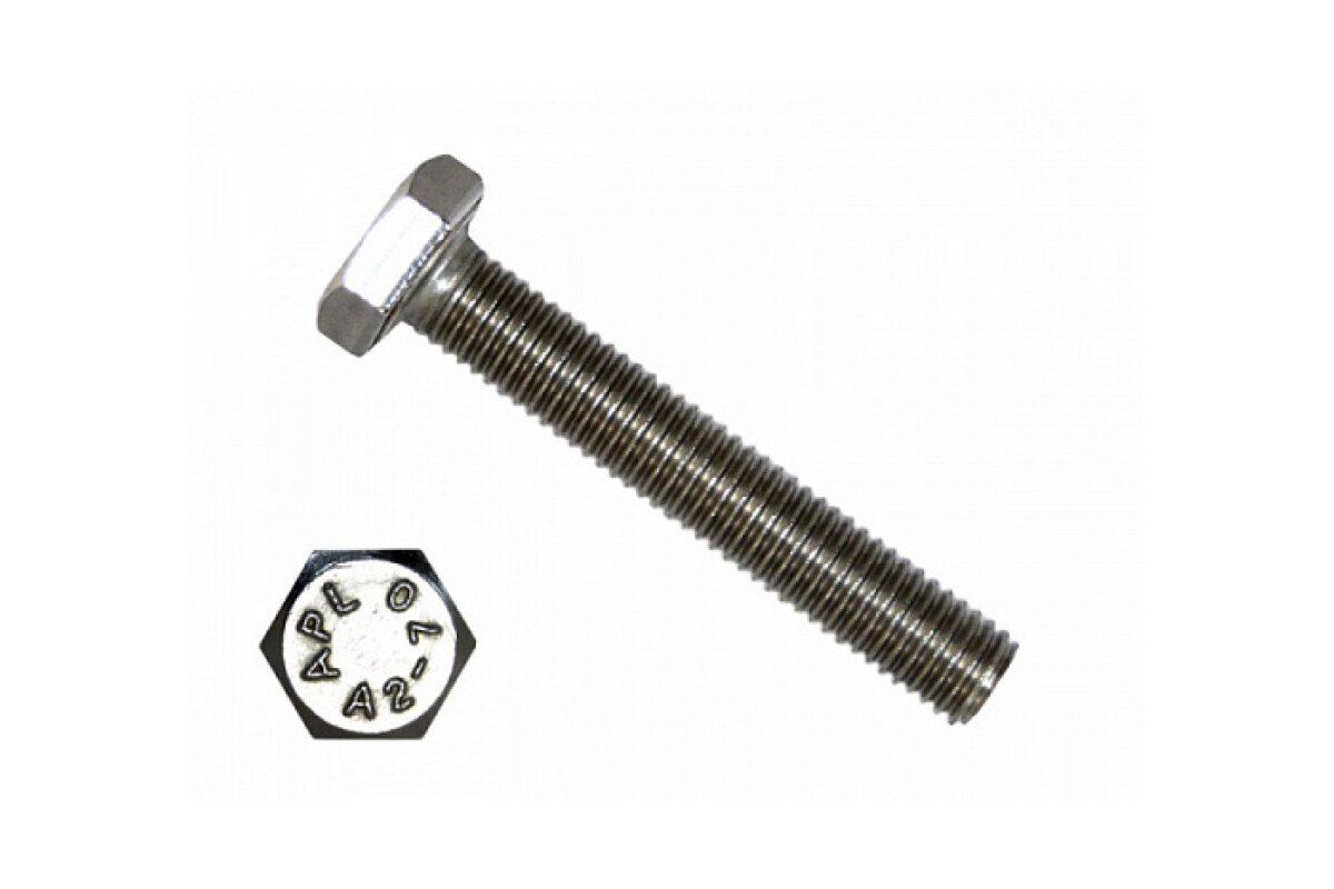 Болты с полной резьбой креп-комп нержавеющие DIN933 А2 20х160 10 шт бпн20160