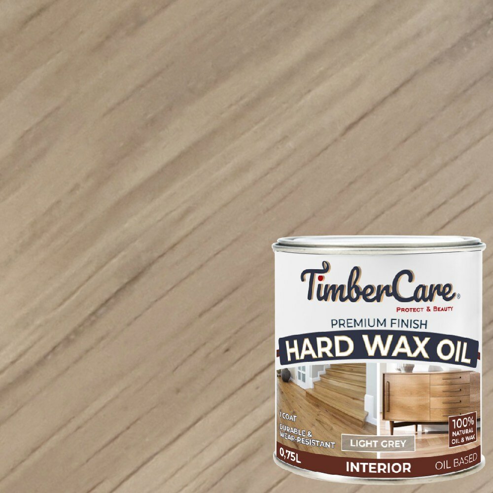 Масло защитное TimberCare Hard Wax Color Oil с твердым воском 350066 Светло серый 0,75л