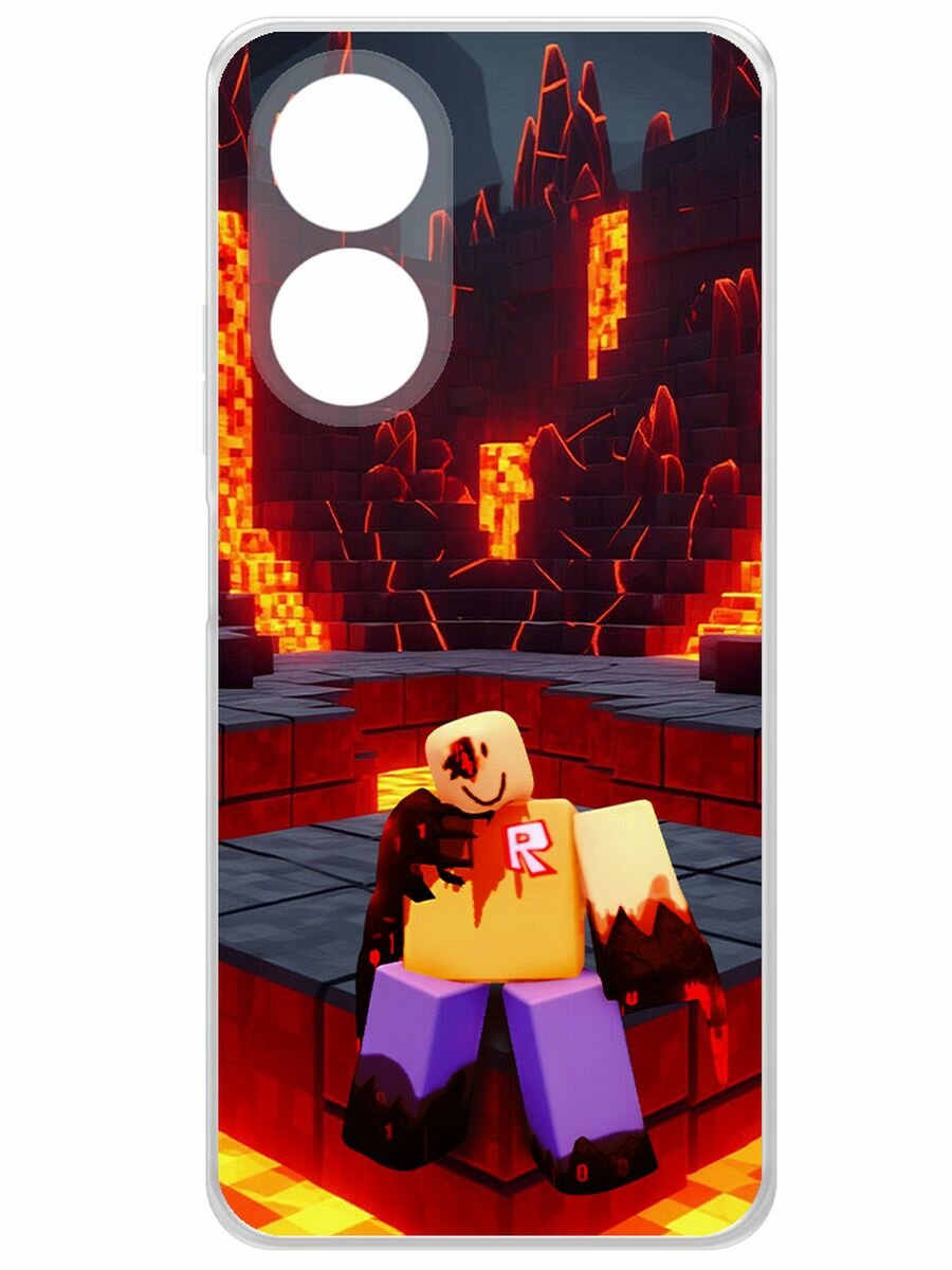 Чехол-накладка Krutoff Clear Case Roblox-Форсакен Джон Доу (Forsaken John Doe) для Oppo A58 4G