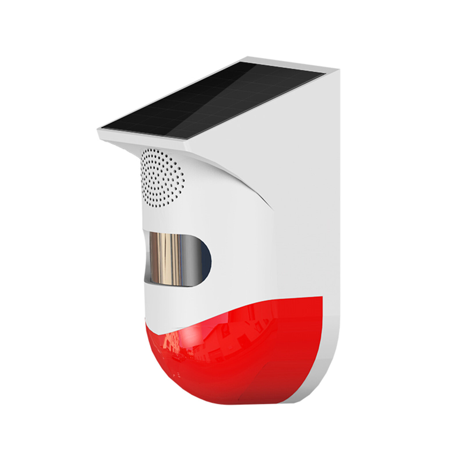 Беспроводной инфракрасный датчик движения Tuya WiFi с питанием от солнечной энергии, стробоскопической сиреной, сигнализацией 120 дБ, водонепроницаемый PIR.