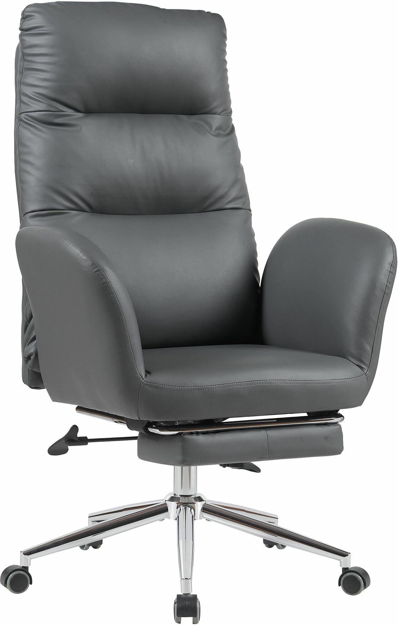 Кресло руководителя STOOL GROUP TopChairs Solid с оттоманкой Серый