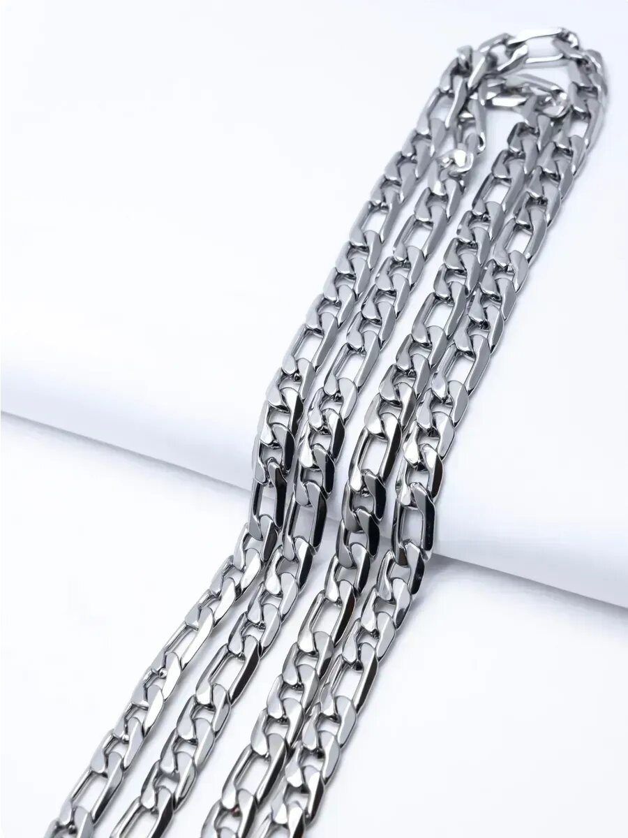 8462/1 Панцырная родированная цепь картье для поделок А+ 1 м