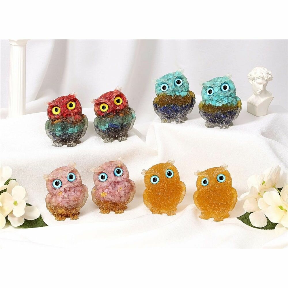6,1 см. Статуя совы естественный заживающий кристаллический орнамент