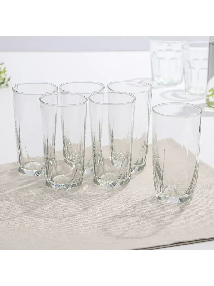 Набор стеклянных высоких стаканов Luminarc EIFFEL, 350 мл, 6