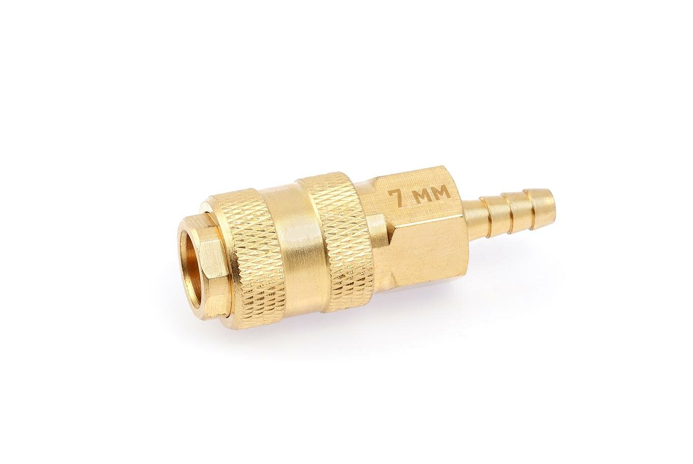 Штуцер быстросъёмный латунный "мама" (F) ёлочка 7мм, Дело Техники, 949070