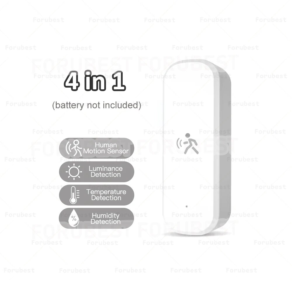 Tuya Zigbee датчик движения 4 IN 1