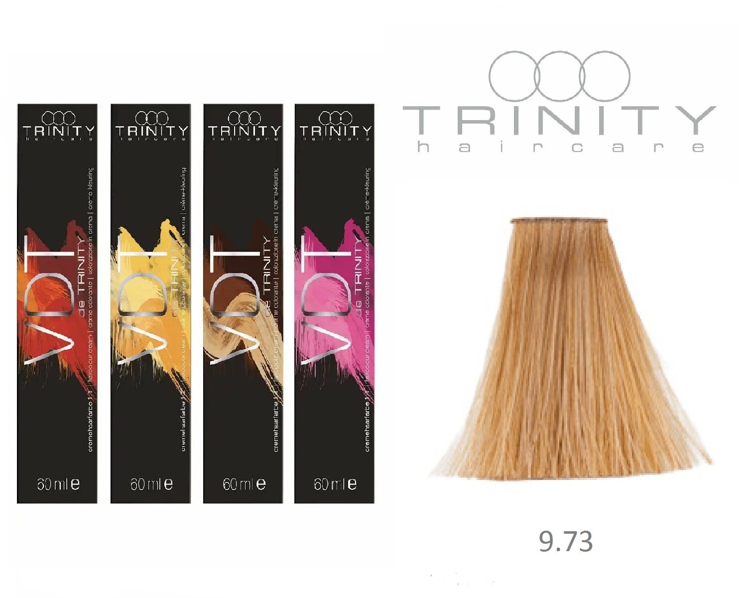 TRINITY VDT Тринити Вог де Тринити Стойкая крем краска 9.73 Очень светлый блонд коричнево золотистый 60 мл