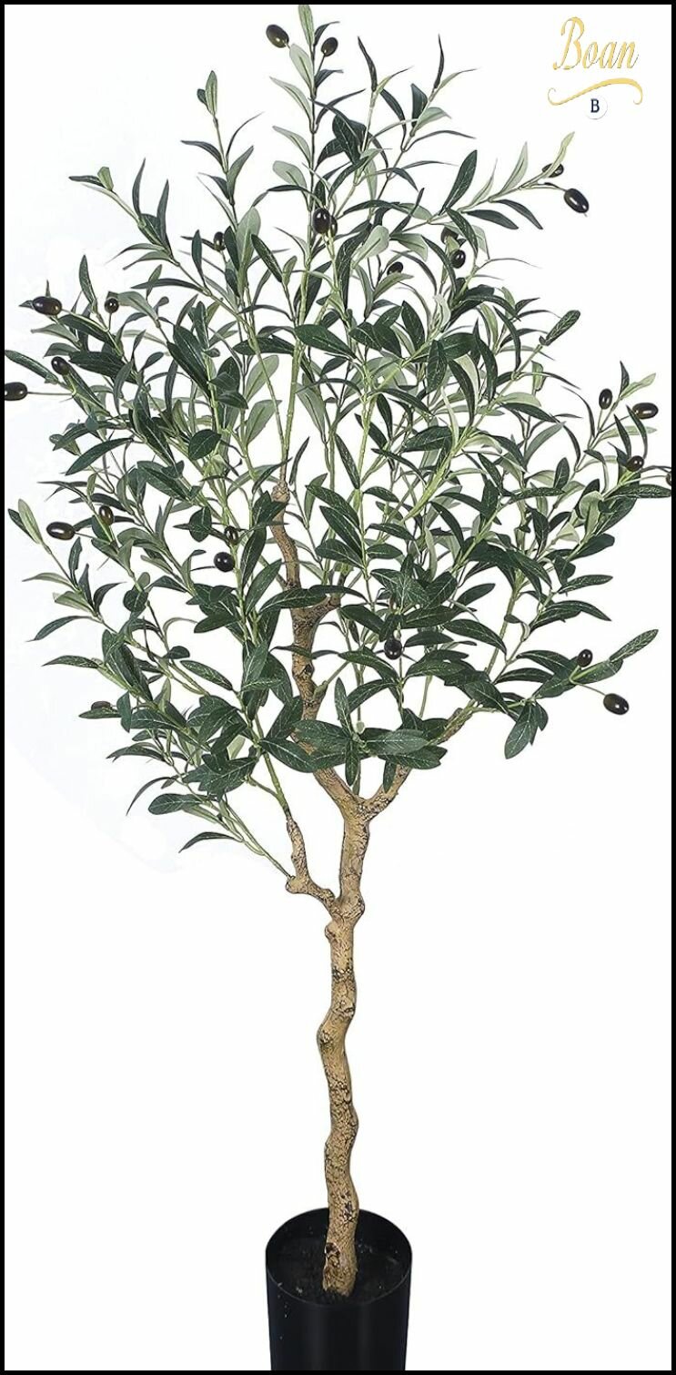 Искусственное оливковое дерево 120 см реалистичное украшение для дома, офиса и интерьера без ухода