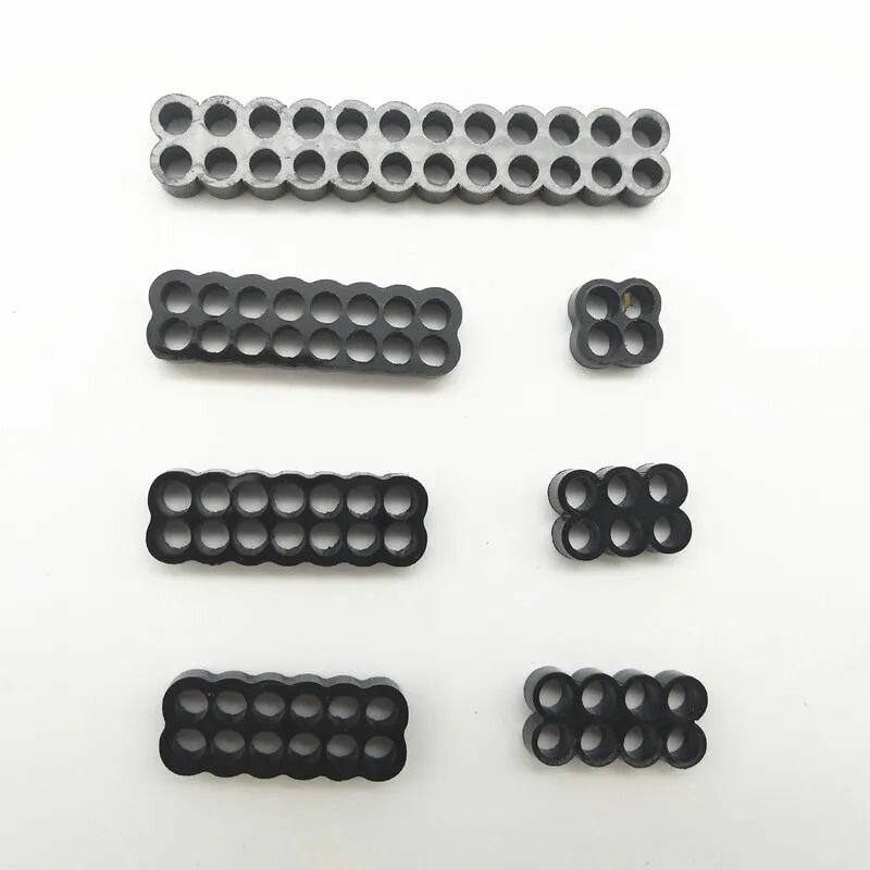 Комплект чёрных круглых акриловых гребней для кабелей ATX/GPU диаметром 3,9 мм для компьютерного удлинителя