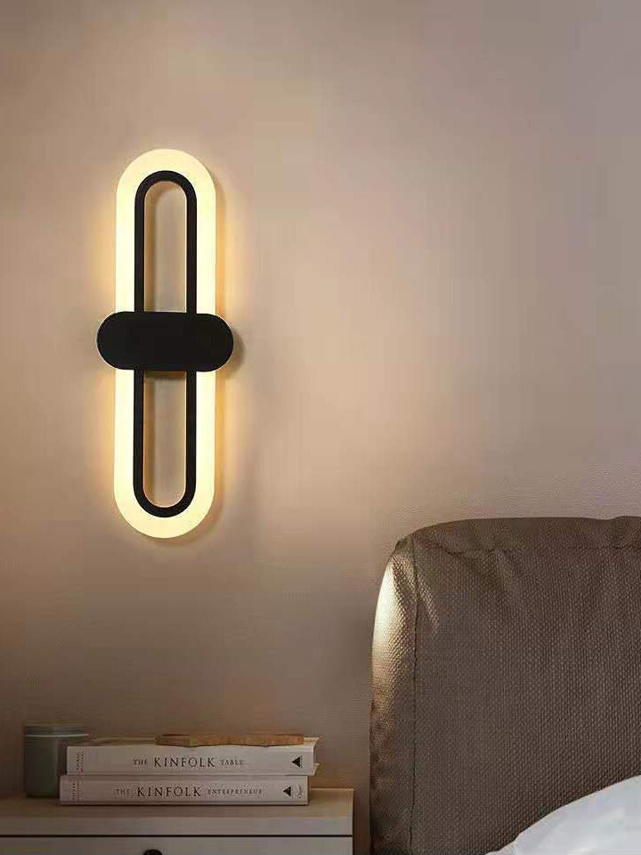 Настенный светильник LJHI Lighting, светодиодные лампы, 15W, IP44, белый матовый, чёрный
