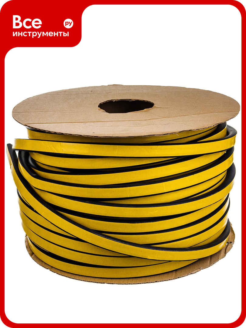 Самоклеящийся уплотнитель Sila pro D50м, 21х15мм, черный, SD-112 (S) SD-112, из высококачественной