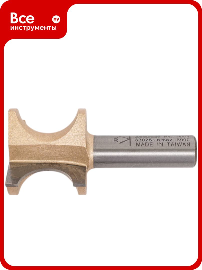 Фреза бычий нос (44.5х81х41 мм; R12.7 мм; Z2; S12) ARDEN 330251