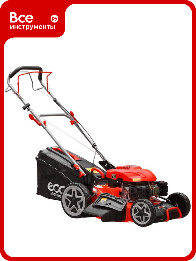 Бензиновая самоходная газонокосилка ECO LG-734, 70 л, для ухода за газоном