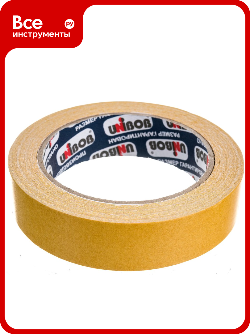 Двухсторонняя клейкая лента UNIBOB 25 мм х 25 м 211738
