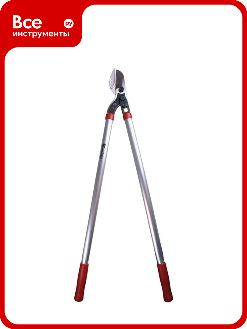 Сучкорез садовый KAMIKAZE KM-180 двуручный 6580, для обрезки сухих твердых веток ручки алюминиевых, алюминиевый, синий