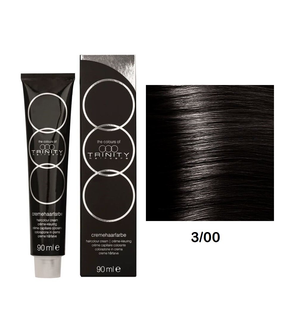 Trinity COT Тринити Стойкая краска с кератином 90 мл - COT 3/00 warmes dunkelbraun Темно-коричневый теплый