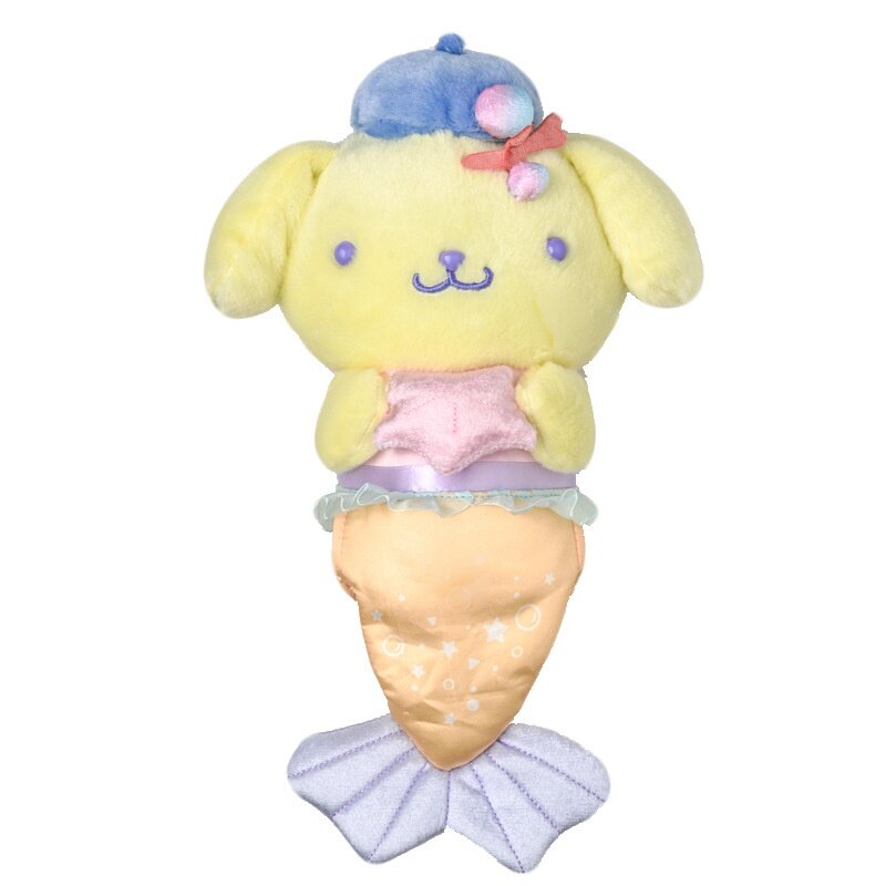 Мягкая игрушка-брелок в стиле мультфильма: русалка Sanrio с океанским дизайном. Выберите любимого персонажа!