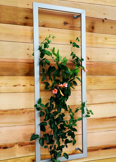 Фитостена, для вьющихся растений, белая, настенная,70x40см
