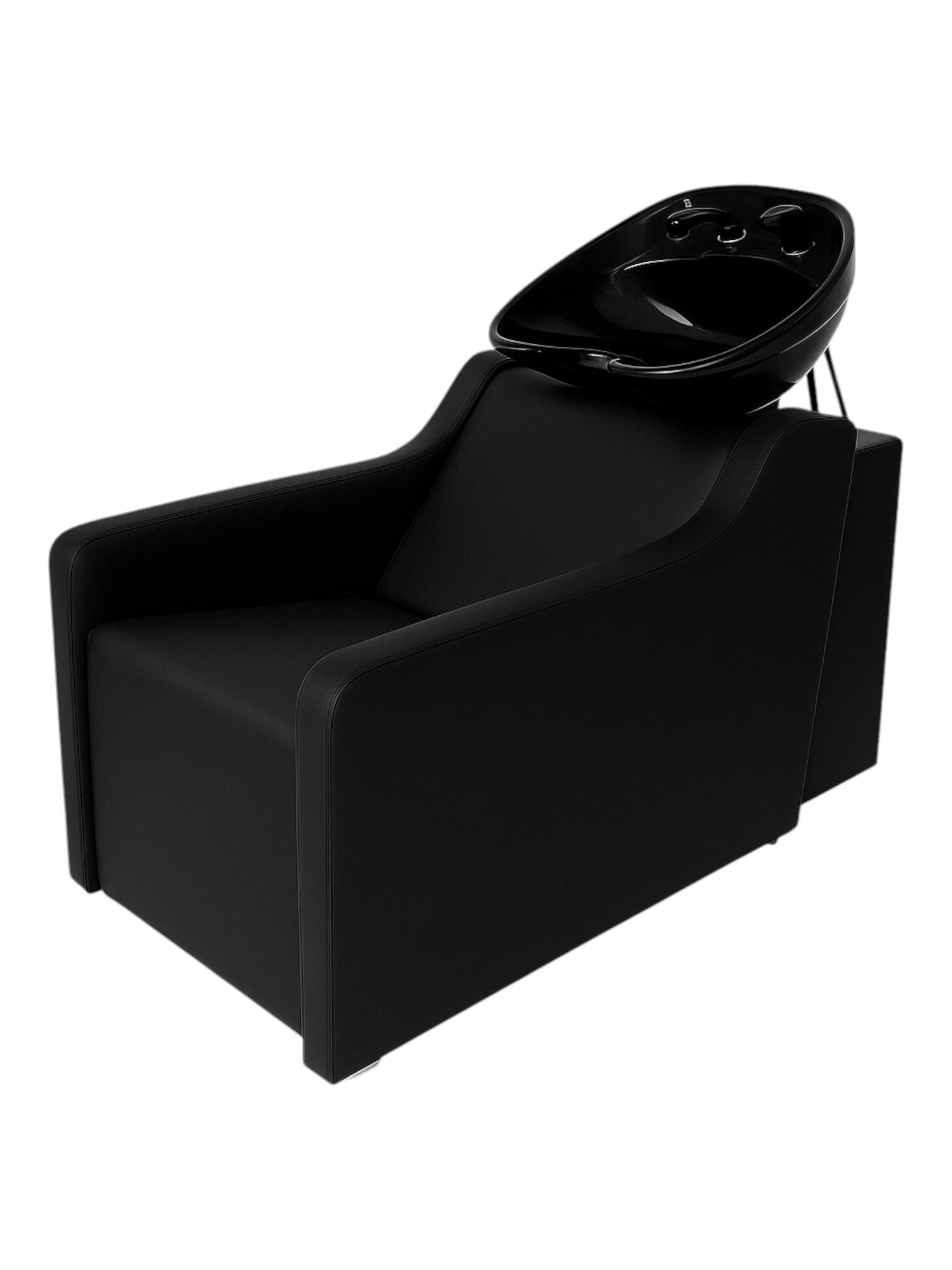 Парикмахерская мойка "Groan", Черный, Раковина черная глубокая