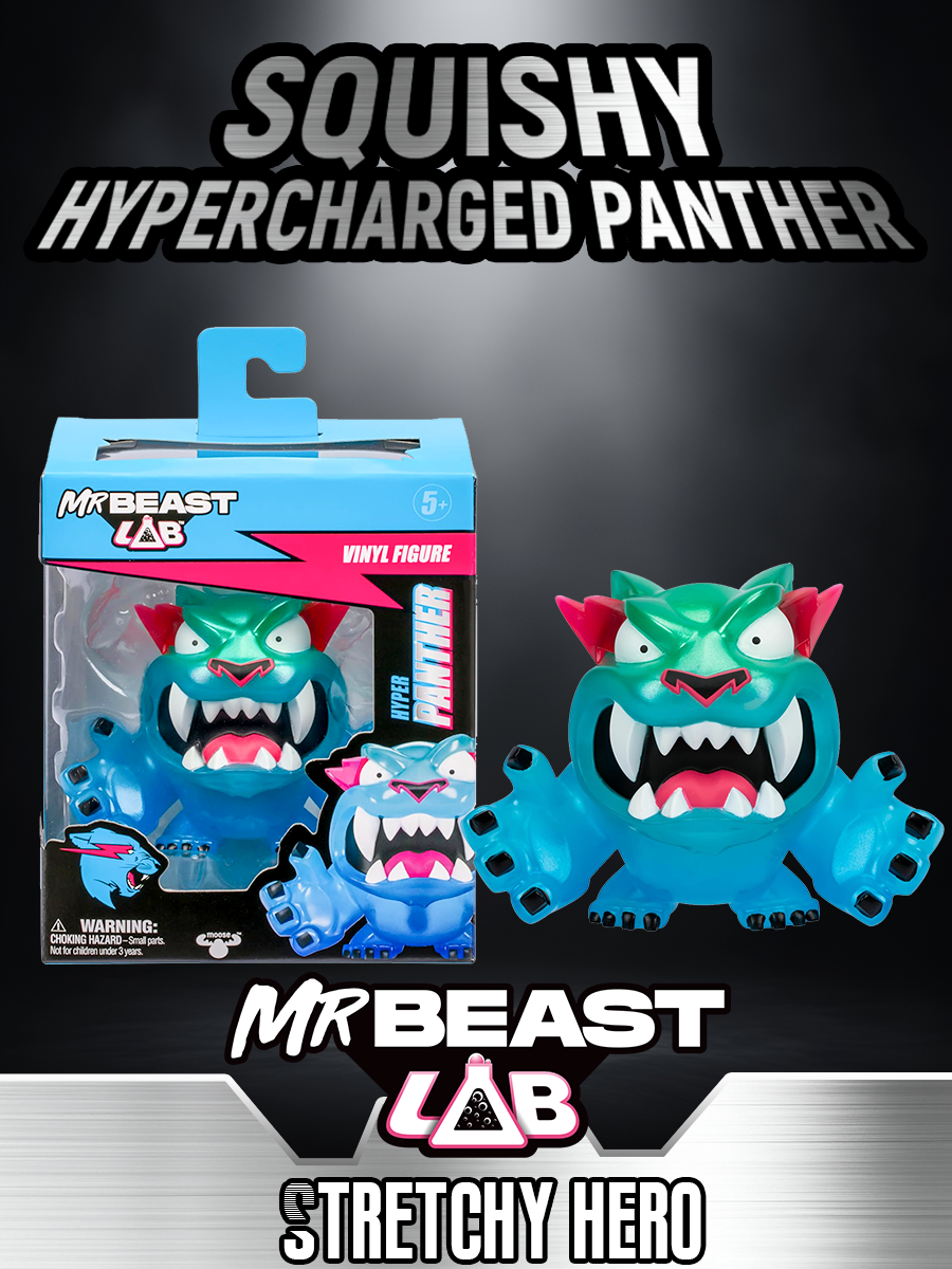 Moose Mr. Beast Lab Toy Set / Детская коллекционная игрушка-модель тигра высотой 6,5 дюйма, с 13 подвижными суставами и окклюзионным подбородком, подходит для детей от 5 лет и старше