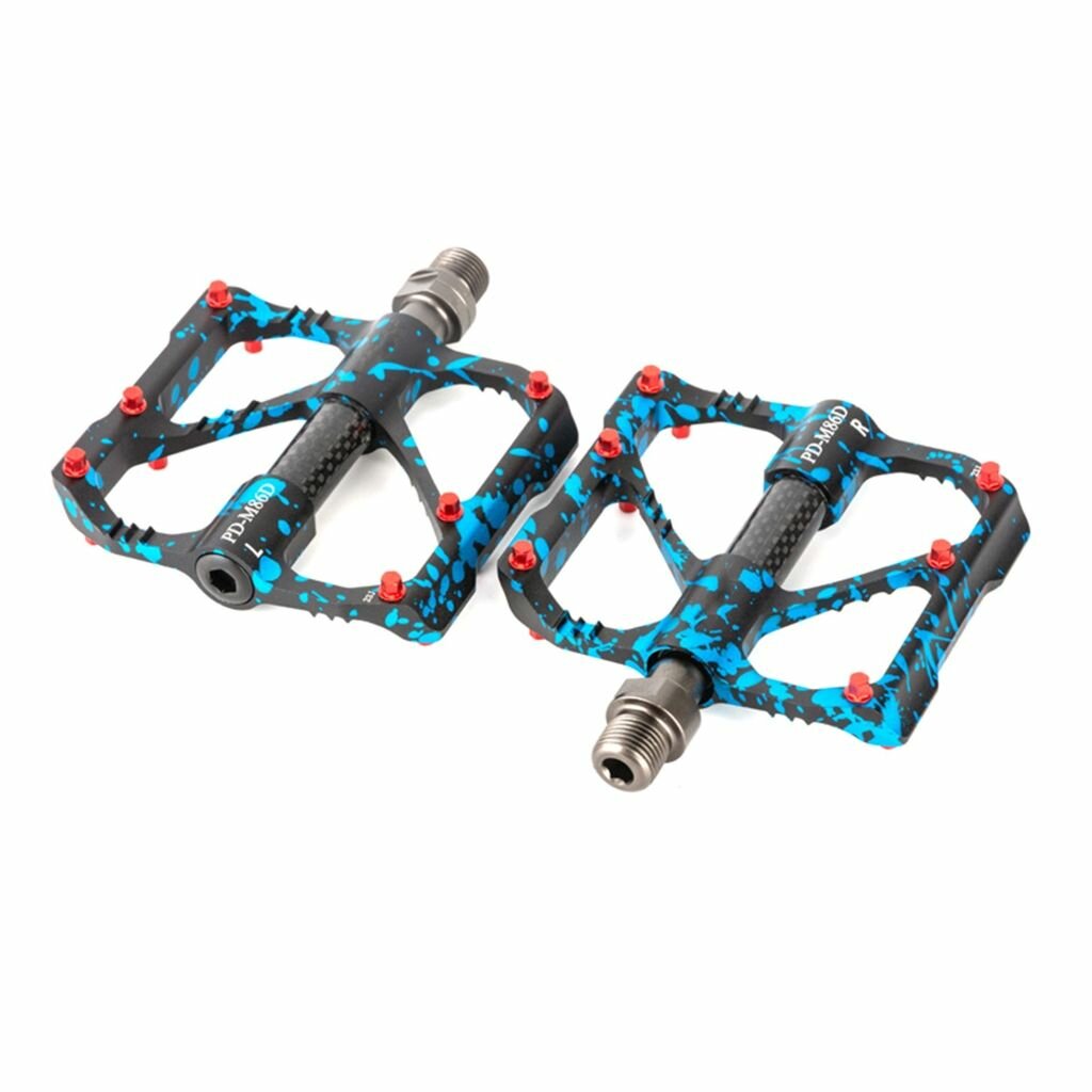 1pair Kids Bicycles Педали алюминиевые сплавы Antiskid Outdoor, - M86D Черно-синий