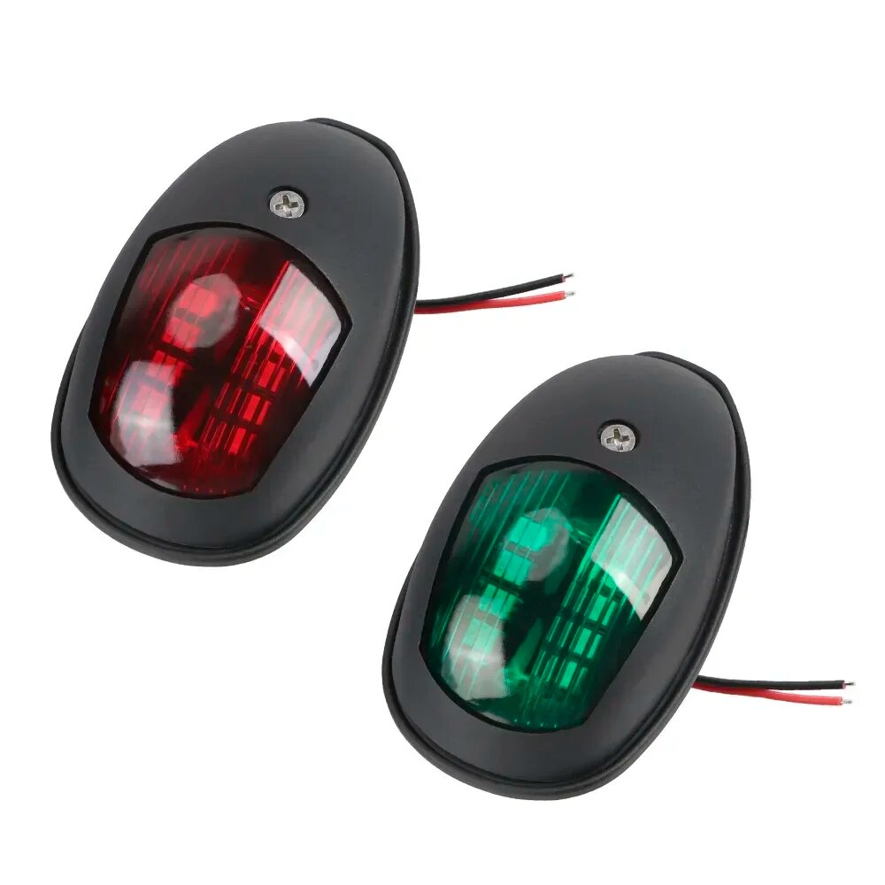 10-30 в Φ навигационная лампа, водонепроницаемый боковой индикатор для порта Starboard 2Pcs Black