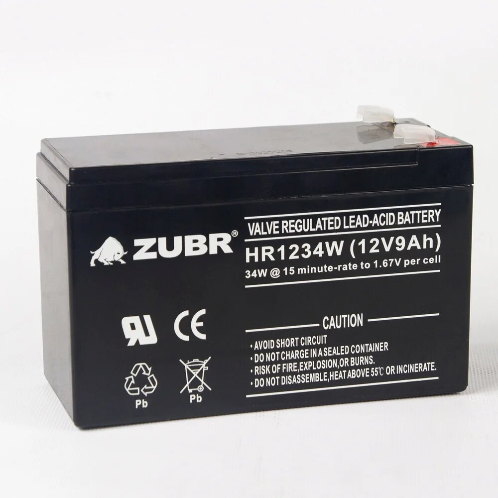ZUBR Аккумуляторная батарея HR12-34W 12V9Ah HR12-34W(ZUBR)