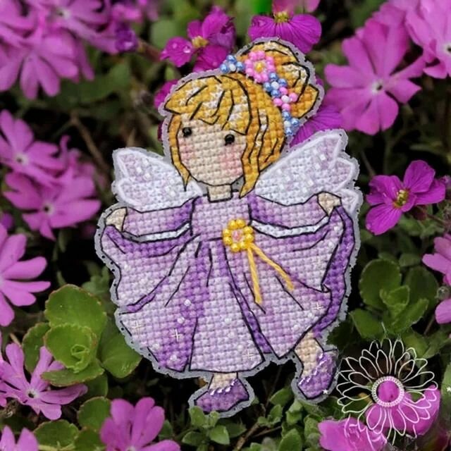 Набор для вышивания крестом и бисером "Цветочная Фея-D" GUA187D(14), 9.5х11 см, Xiuspring
